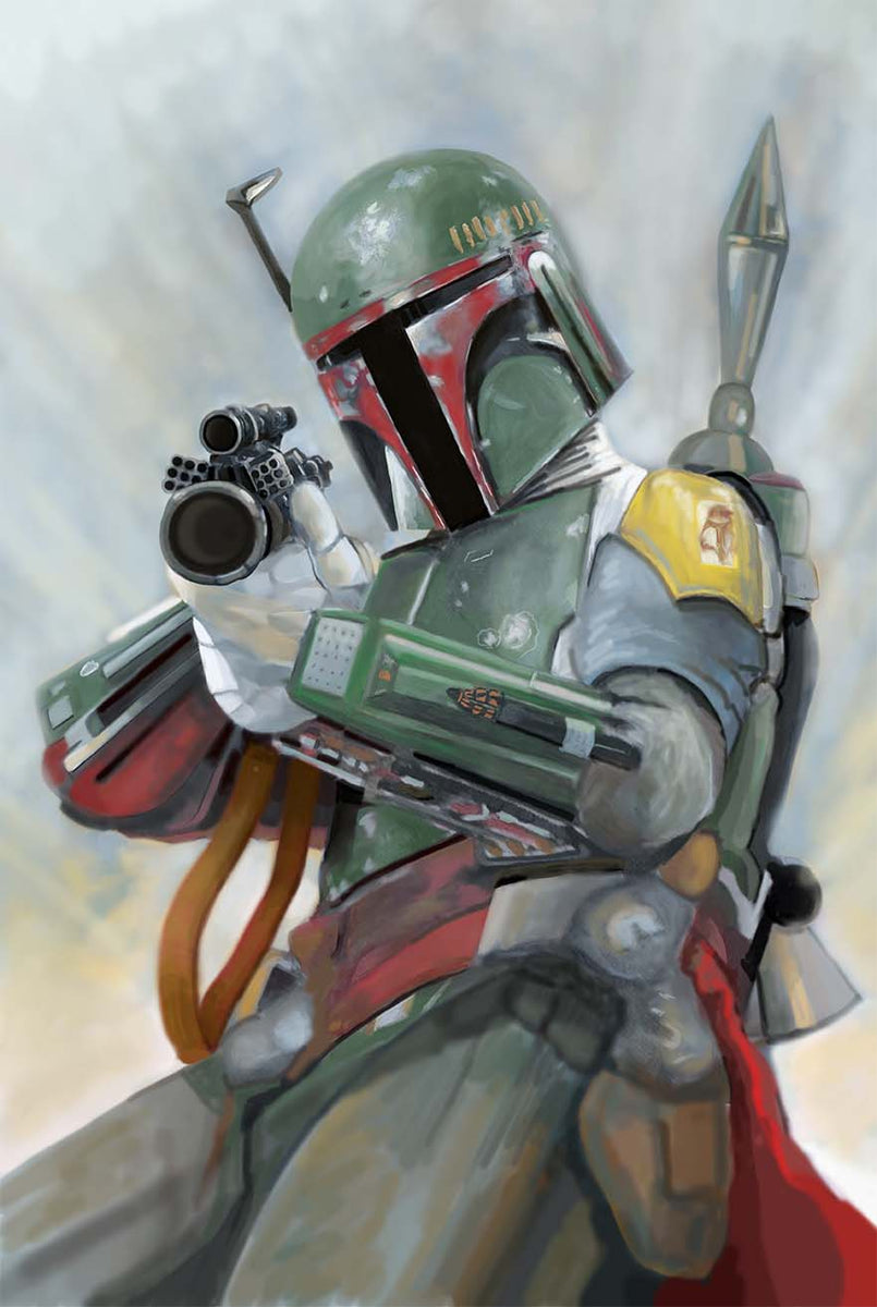 Oil Sketch of Boba Fett – Gregory Krivac Art